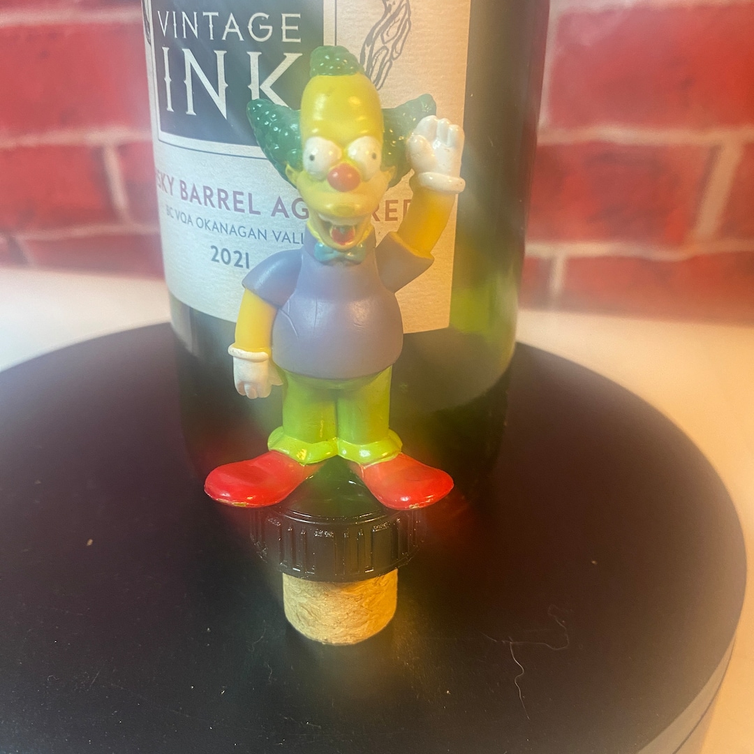 The Simpsons Krusty the Clown Bottle Stopper for Wine Rum Whiskey Vodka ...