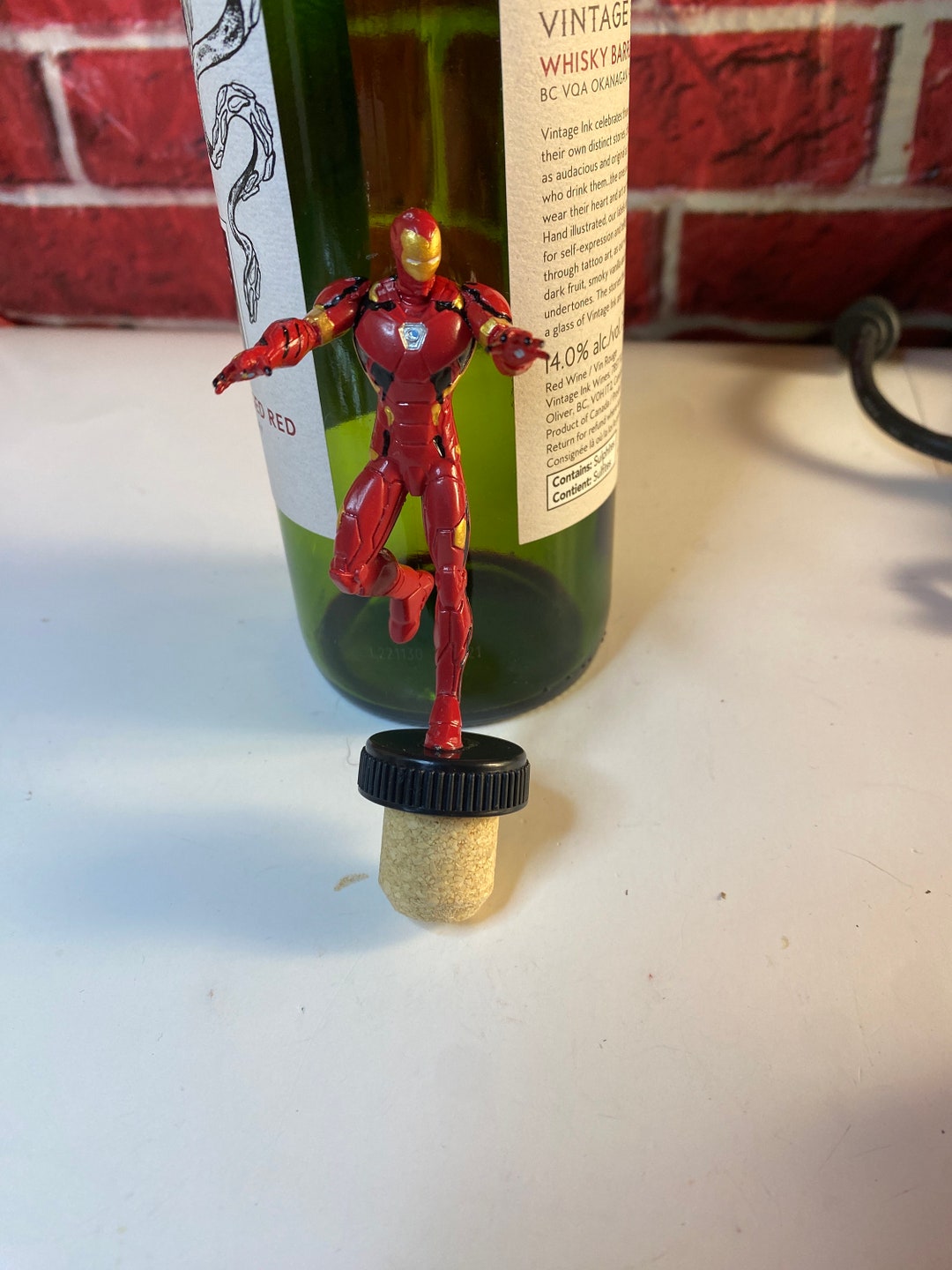 Ironman Iron Man Marvel Wine Stopper Bottle Cork Winestopper - Etsy