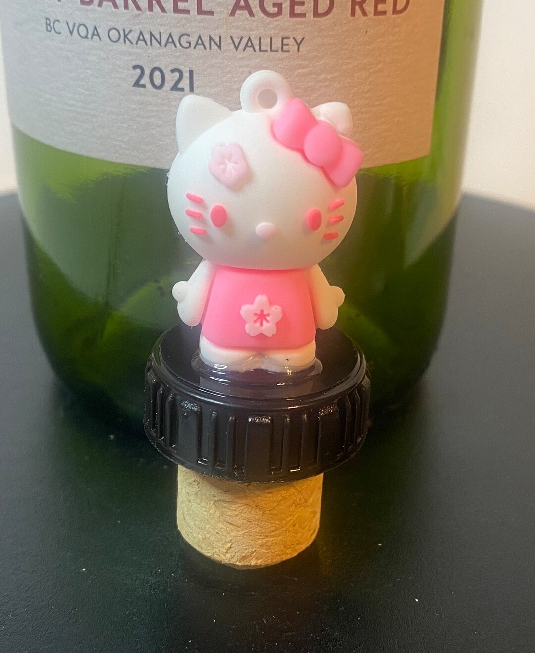 Hello Kitty Wine Rum Whiskey Whatever Bottle Stopper Cork Winestopper ...