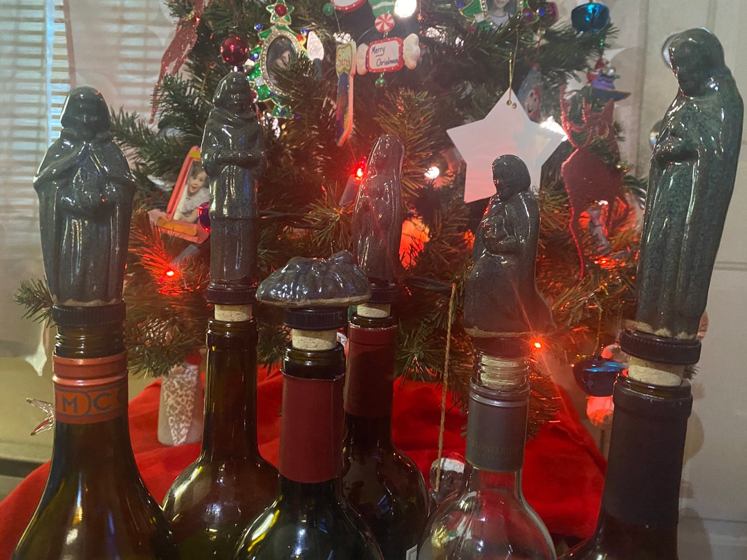 Nativity Set Ceramic Christmas Wine Stoppers - Etsy