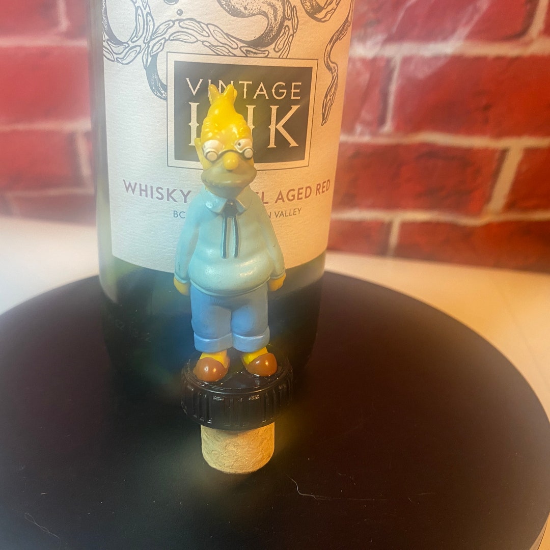 The Simpsons Grandpa Simpson Bottle Stopper for Wine Rum Whiskey Vodka ...