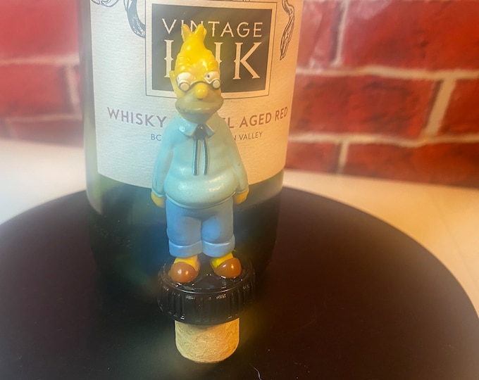 The Simpsons Grandpa Simpson Bottle Stopper for Wine Rum Whiskey Vodka ...