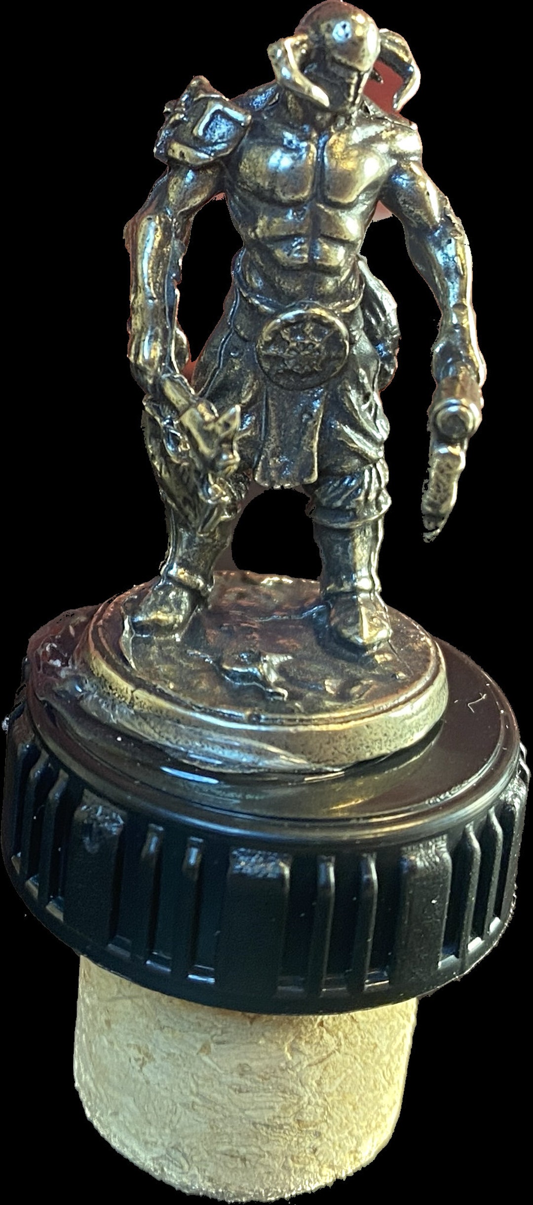 Dual Axe Wielding Japanese Samurai Metal Wine Bottle Cork - Etsy