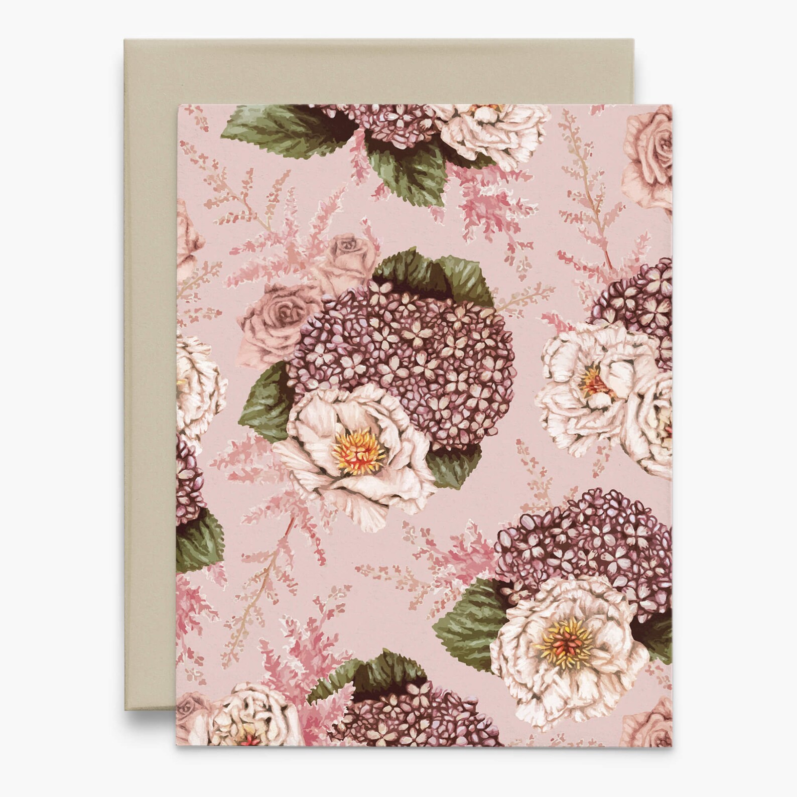 Summer in Cape Cod Blush Rose Greeting Card - Etsy