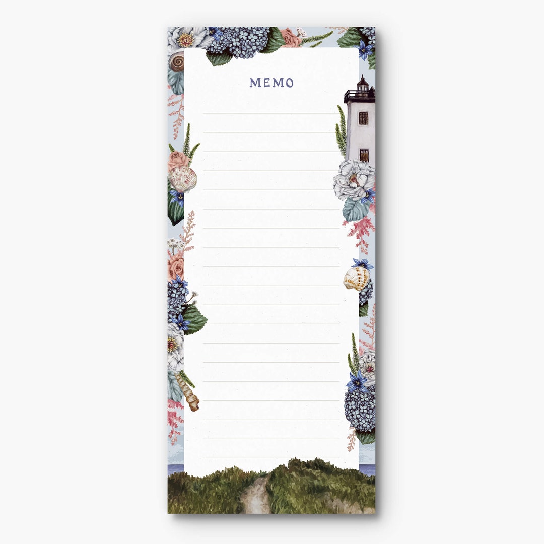 Summer in Cape Cod Lighthouse Notepad - Etsy