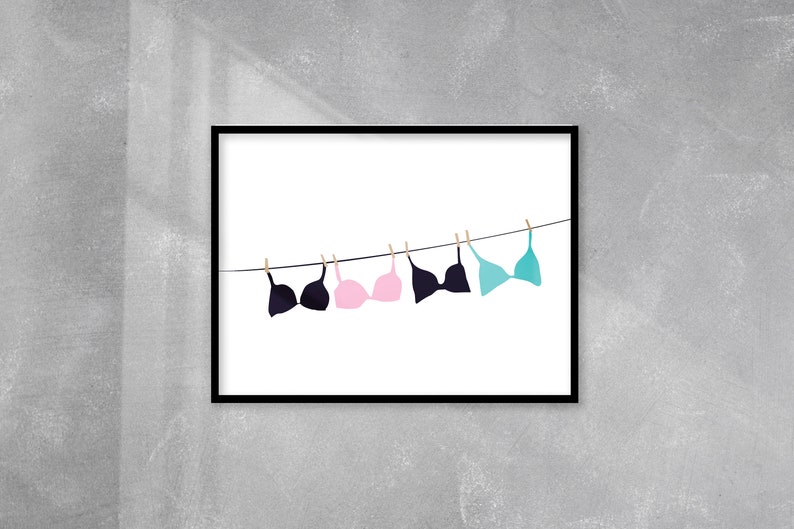 Underwear Printable Laundry Printable Bra Poster Girl - Etsy