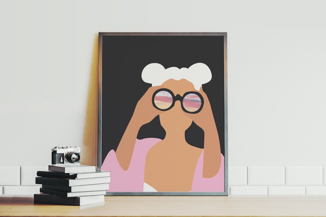 Girl Watching Sunset Printable, Sunset Girl Poster, Woman Portrait ...