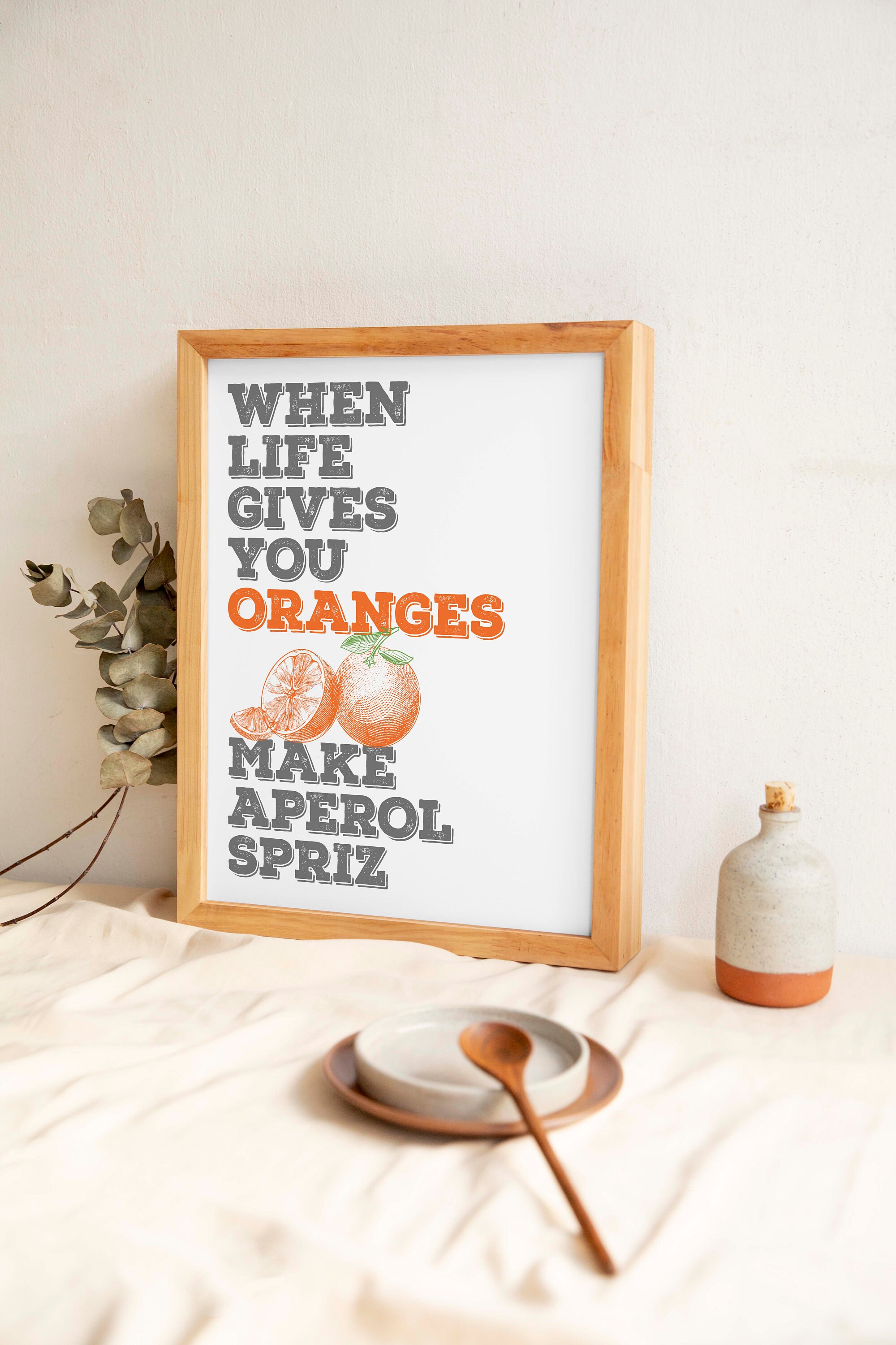 Aperol Spritz Printable, Cocktail Print, Alcohol Quote, Instant ...
