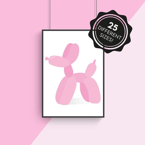 Dog Balloon Poster - Etsy