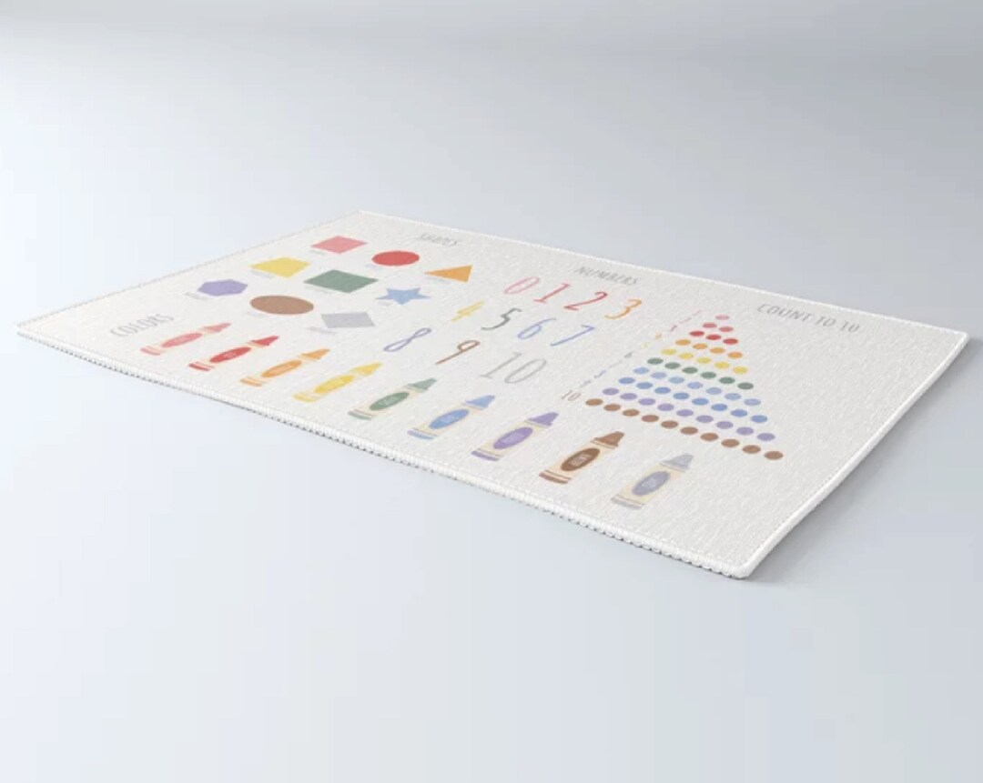 Montessori Rug Montessori Décor Educational Playmat - Etsy