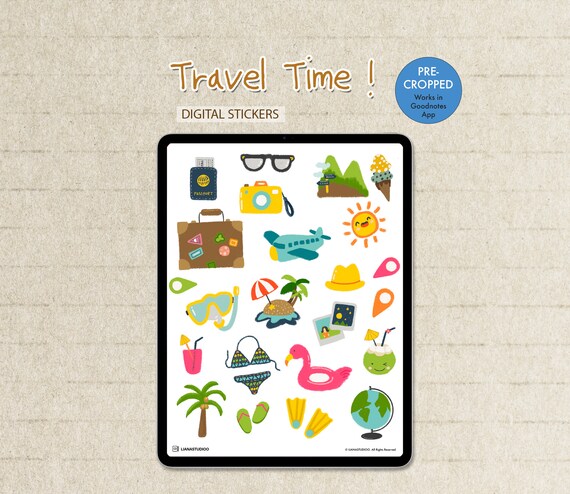 Travel Stickers Vacation Stickers Digital Stickers - Etsy