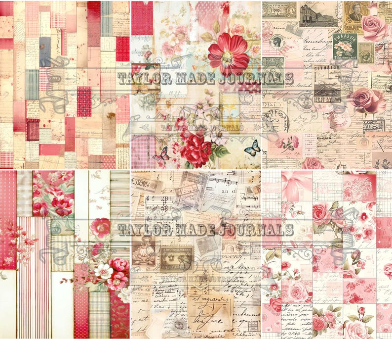 Sweetheart Papers Collection, Set 1 - 40 Pages, Journal Papers ,junk ...