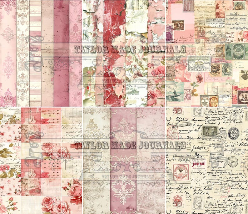 Sweetheart Papers Collection, Set 1 - 40 Pages, Journal Papers ,junk ...
