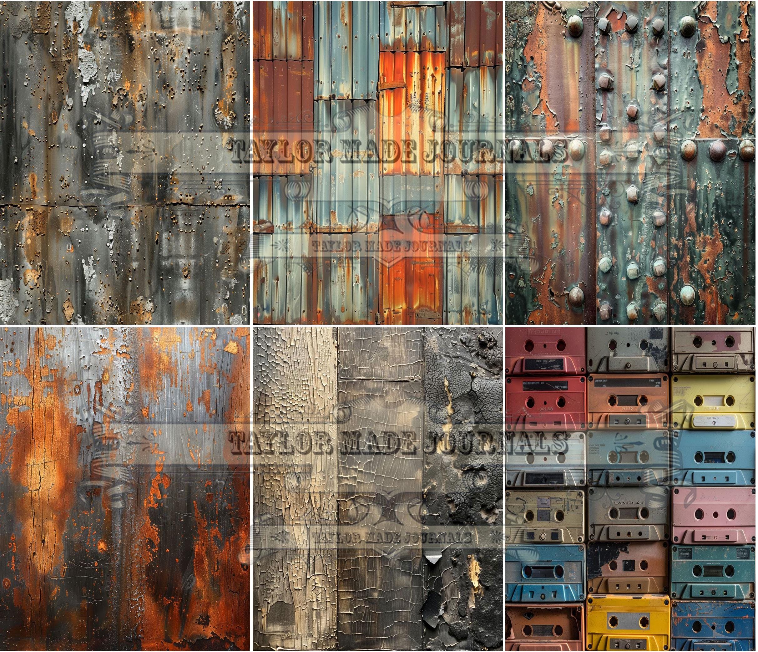Corrosion, Junk Journal Papers -47 Full Sized Pages, Junk Journal Kit ...