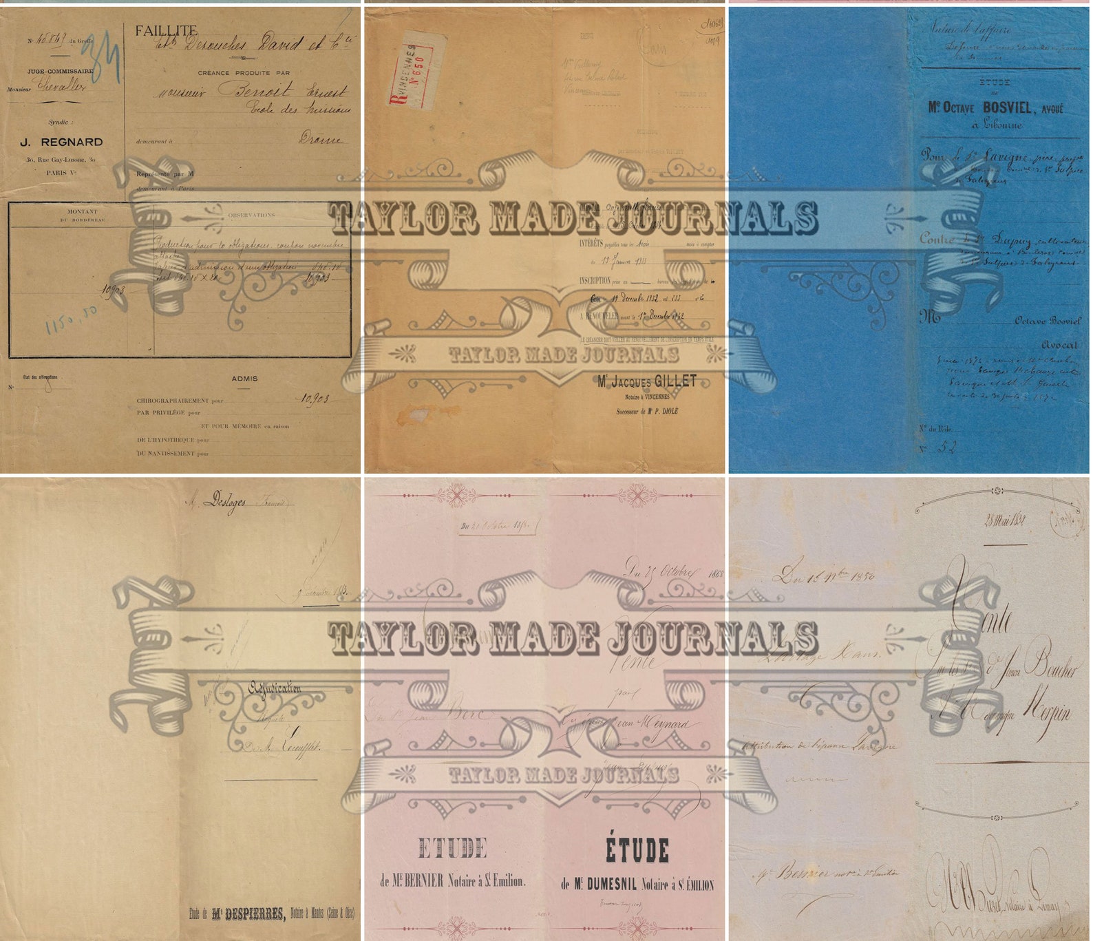 French Document Covers Junk Journal Kit 30 Pages French - Etsy