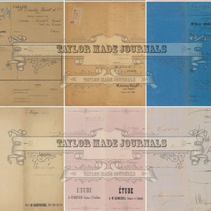 French Document Covers, Junk Journal Kit- 30 Pages, French Printable ...