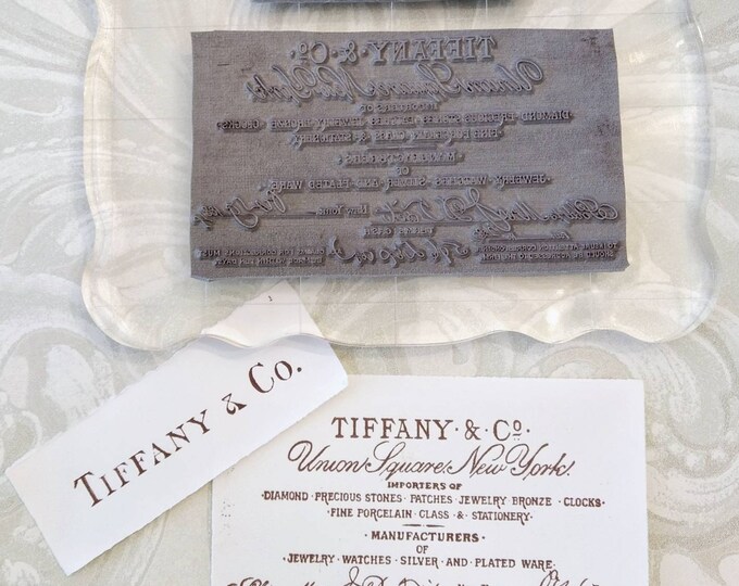 Tiffany & Co Stamp Set ,limited Supply, Handmade Rubber Stamps, 2.5 "x ...