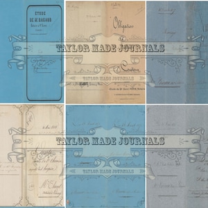 French Document Covers, Junk Journal Kit- 30 Pages, French Printable ...