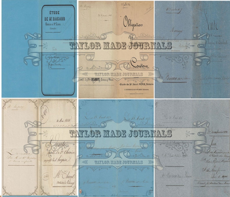 French Document Covers Junk Journal Kit 30 Pages French - Etsy