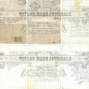 French Documents, Junk Journal Kit, Set 3 -30 Page, French Printable ...