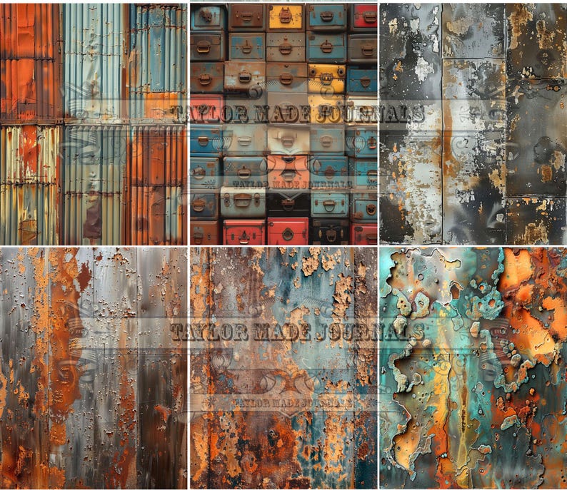 Corrosion, Junk Journal Papers -47 Full Sized Pages, Junk Journal Kit ...