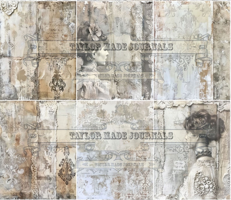 Paper Ladies -33 Full Size Pages, 8.5x11 Print Size,junk Journal Kit ...