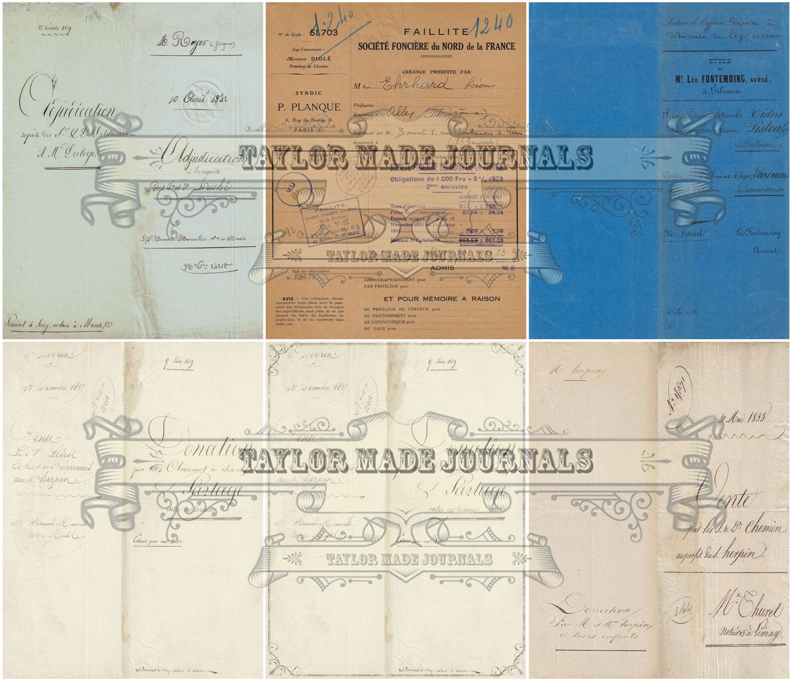 French Document Covers Junk Journal Kit 30 Pages French - Etsy