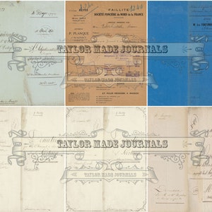 French Document Covers, Junk Journal Kit- 30 Pages, French Printable ...