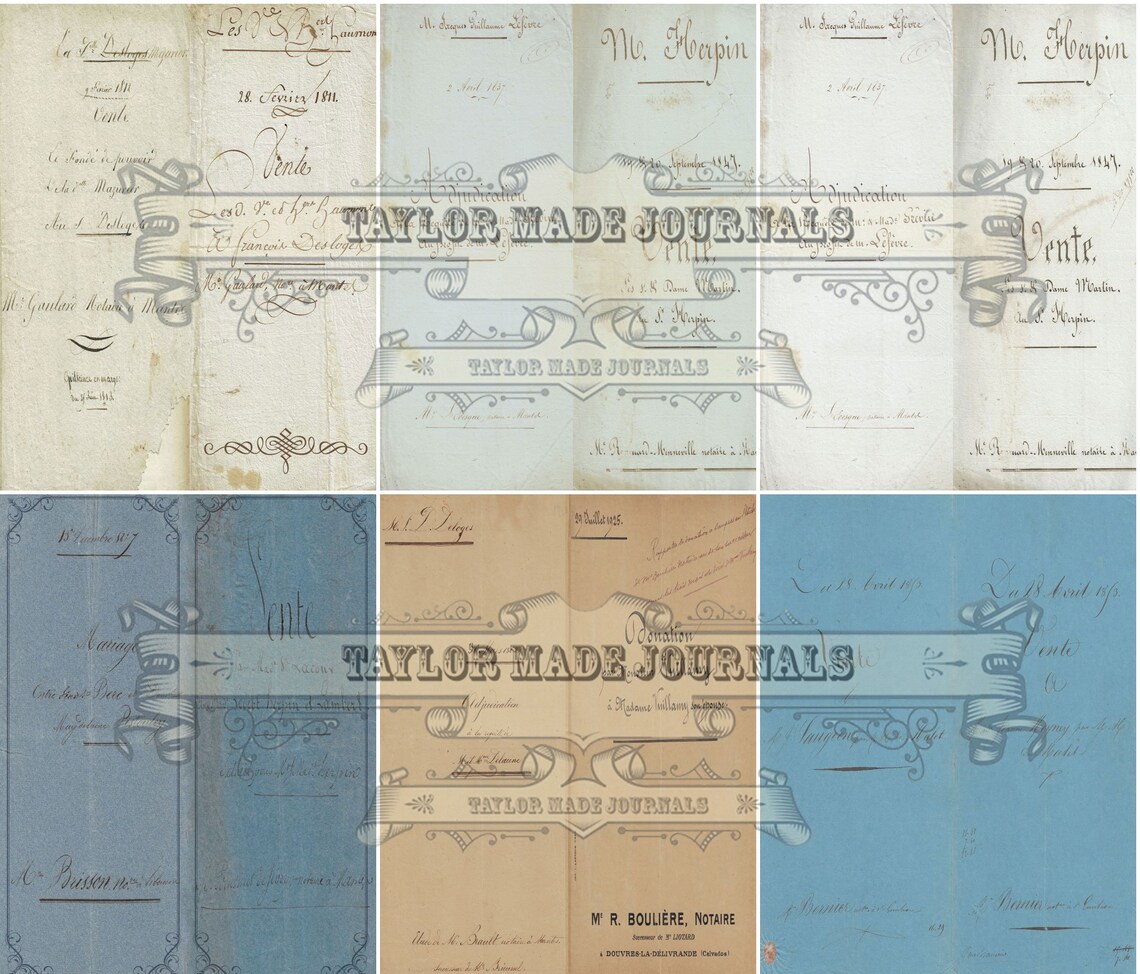 French Document Covers Junk Journal Kit 30 Pages French - Etsy