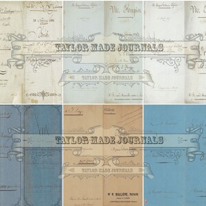 French Document Covers, Junk Journal Kit- 30 Pages, French Printable ...