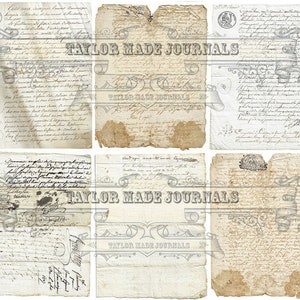 French Documents, Junk Journal Kit, Set 3 -30 Page, French Printable ...