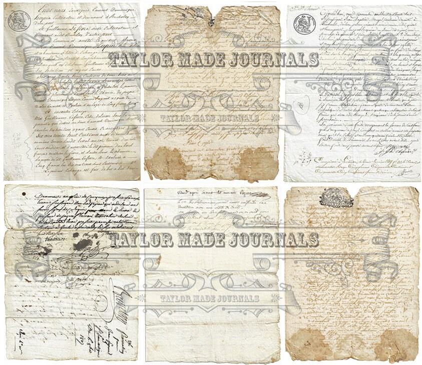 French Documents Junk Journal Kit Set 3 30 Page French - Etsy