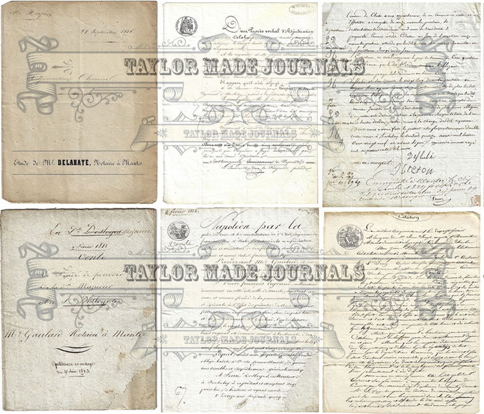 French Documents Junk Journal Kit Set 3 30 Page French - Etsy