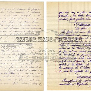 French Child's School Notes, Junk Journal Kit, SET 1 -18 Page, French ...
