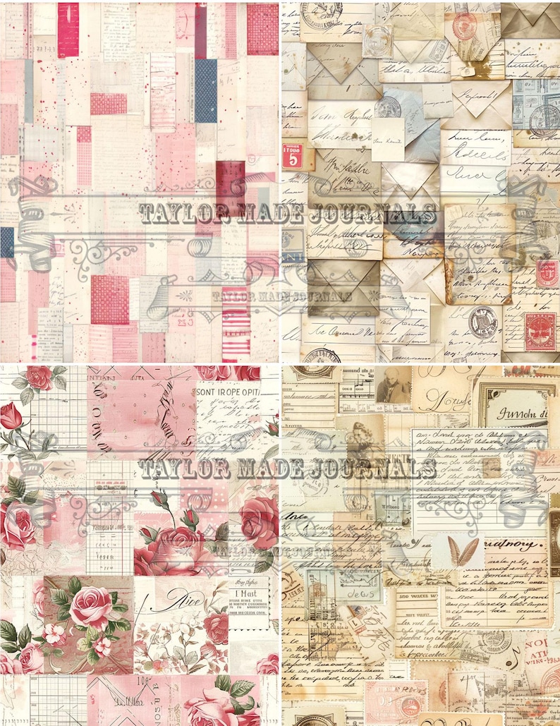 Sweetheart Papers Collection, Set 1 - 40 Pages, Journal Papers ,junk ...
