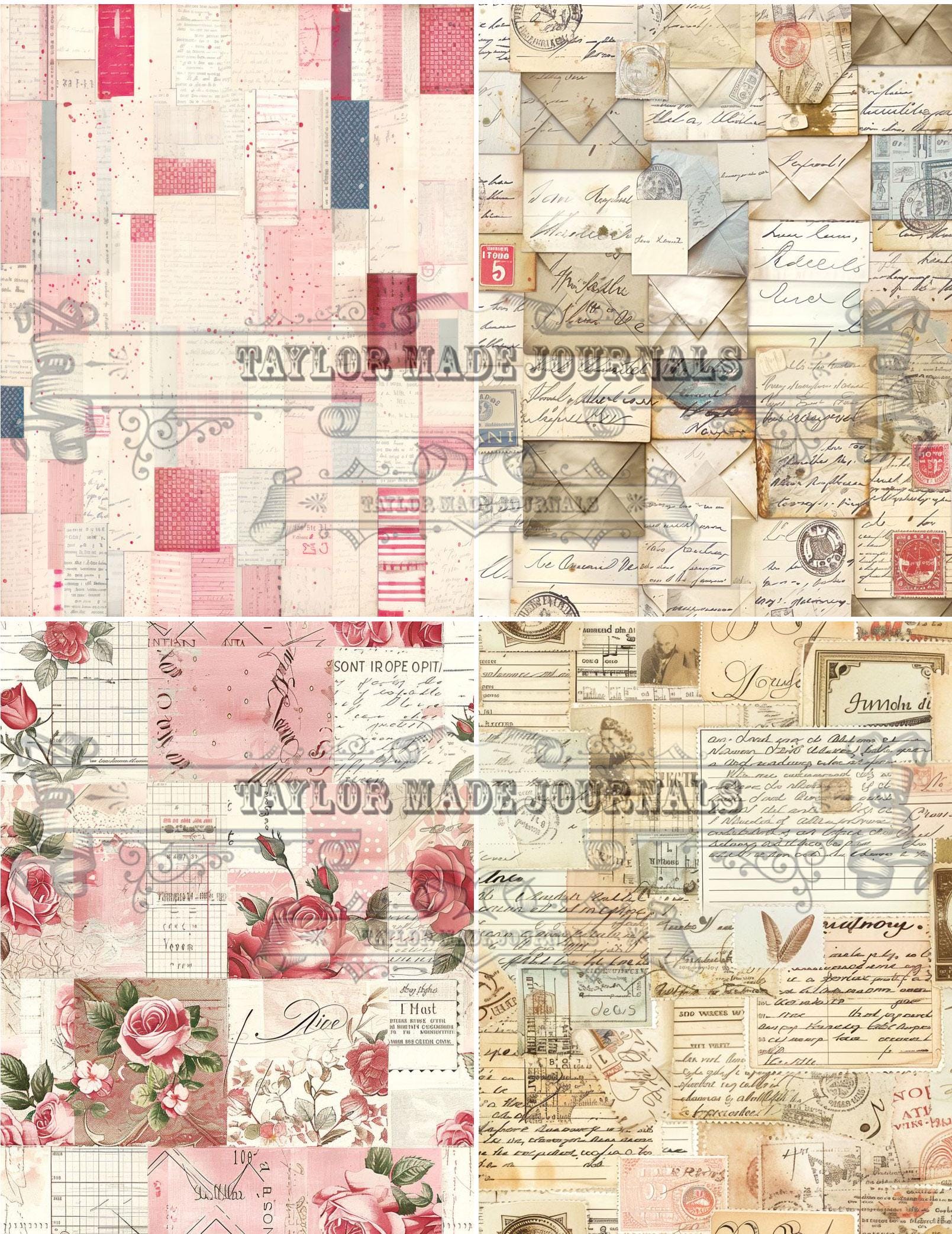 Sweetheart Papers Collection, Set 1 - 40 Pages, Journal Papers ,junk ...