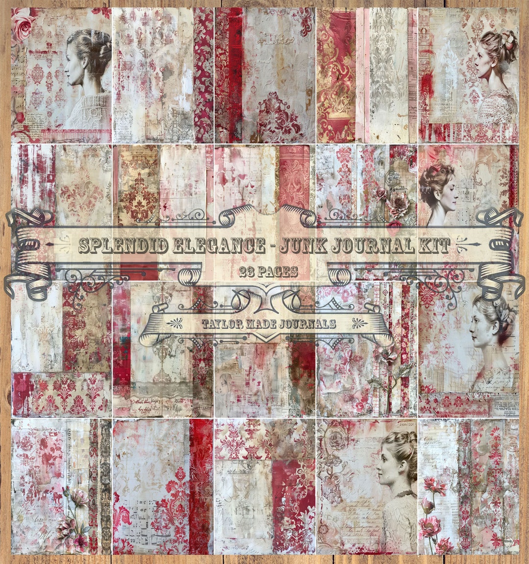 Splendid Elegance -47 Full Size Pages,8.5x11 Print Size,junk Journal ...