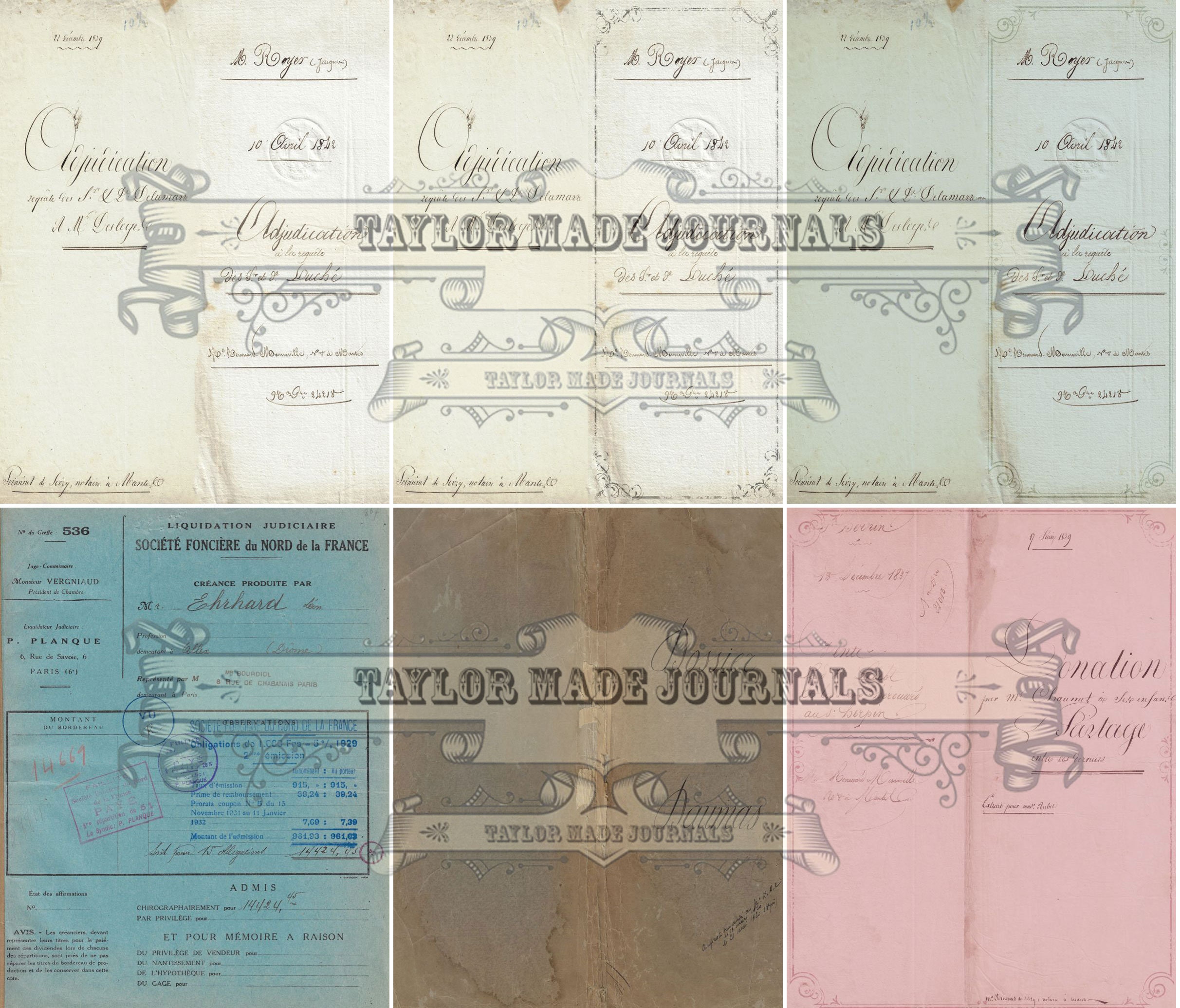 French Document Covers Junk Journal Kit 30 Pages French - Etsy
