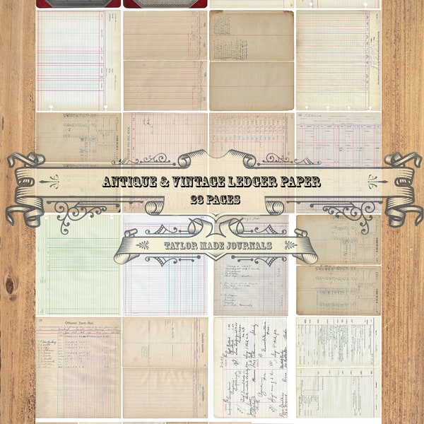 Antique Ledger Paper - Etsy