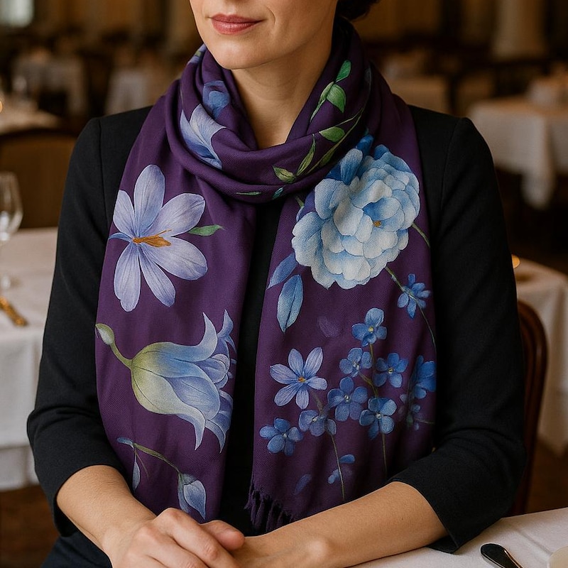 Plum Scarf - Etsy
