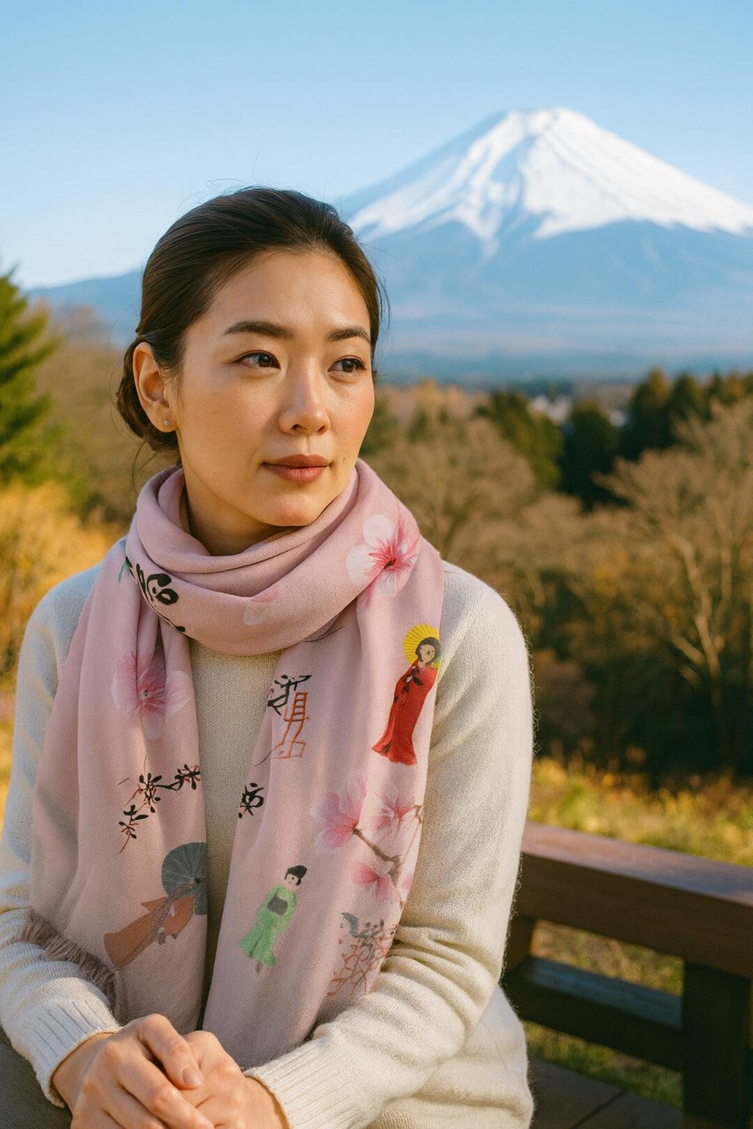 The Chic Pashmina Scarf is a Semi-sheer, Lightweight, Pink Accessory ...