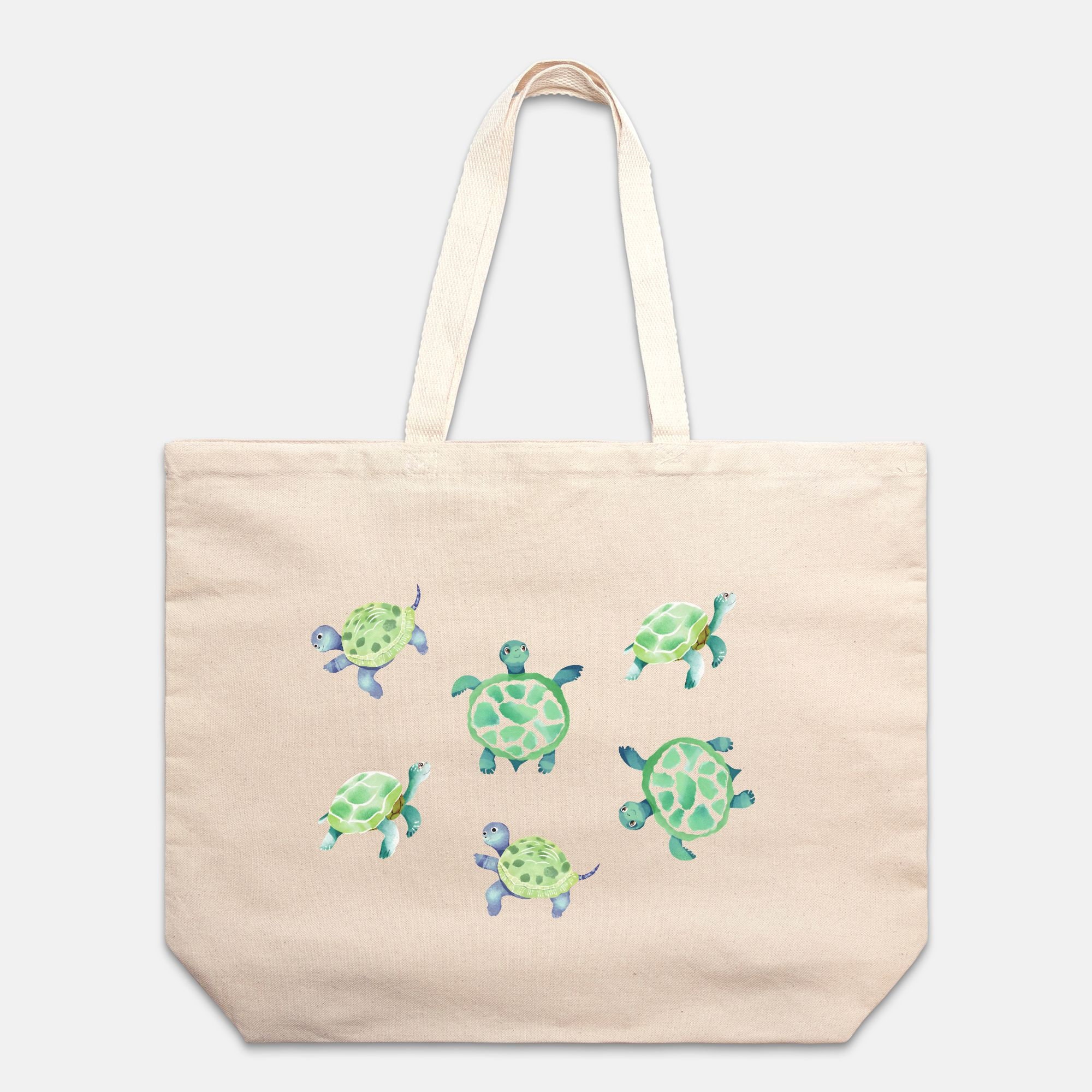 Turtle Tote Bag Oversized Shopping Tote Shoulder Bag for Farmers Market ...