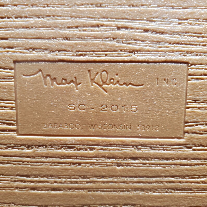 Vintage 1970s Max Klein Sewing Box With Insert Faux Wood Brown Plastic ...