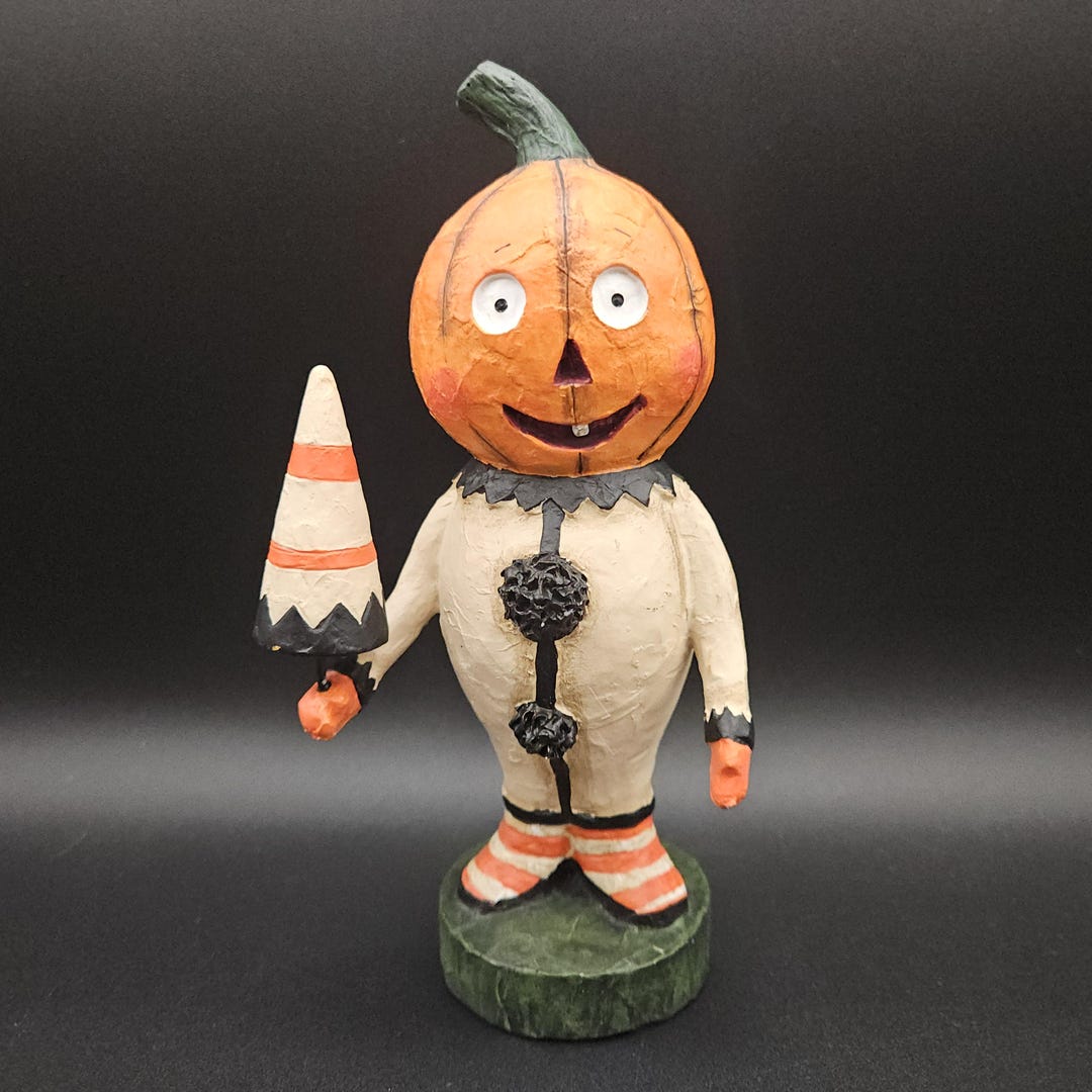 Bethany Lowe Lori Mitchell Halloween Pumpkin Clown Figure 7" Tall - Etsy