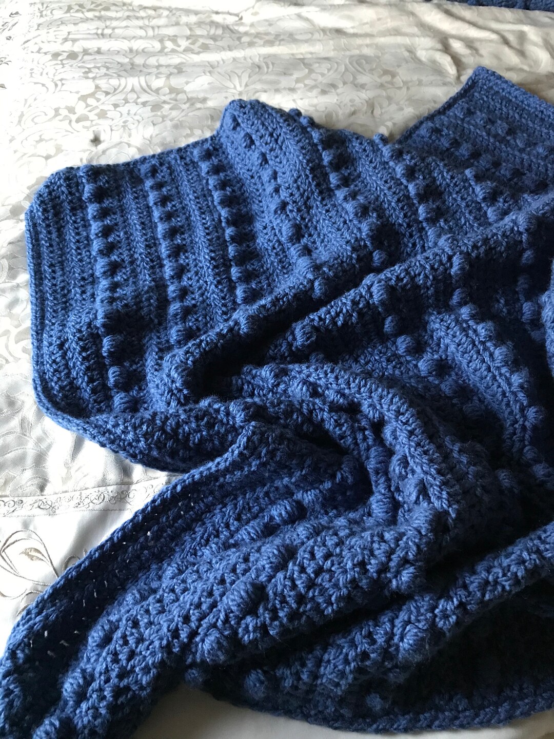 Popcorn Stitch Square Afghan - Etsy