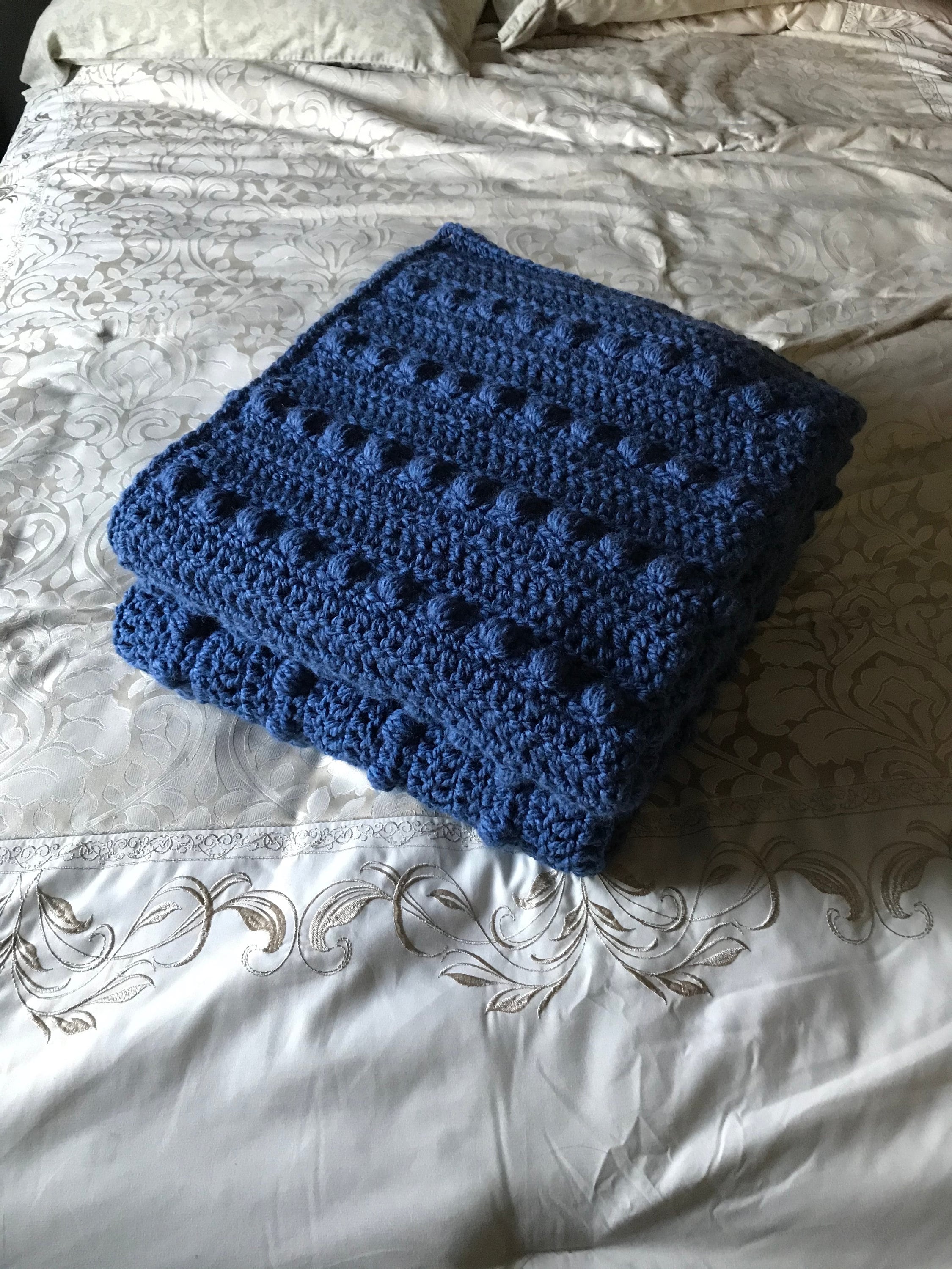 Popcorn Stitch Square Afghan - Etsy