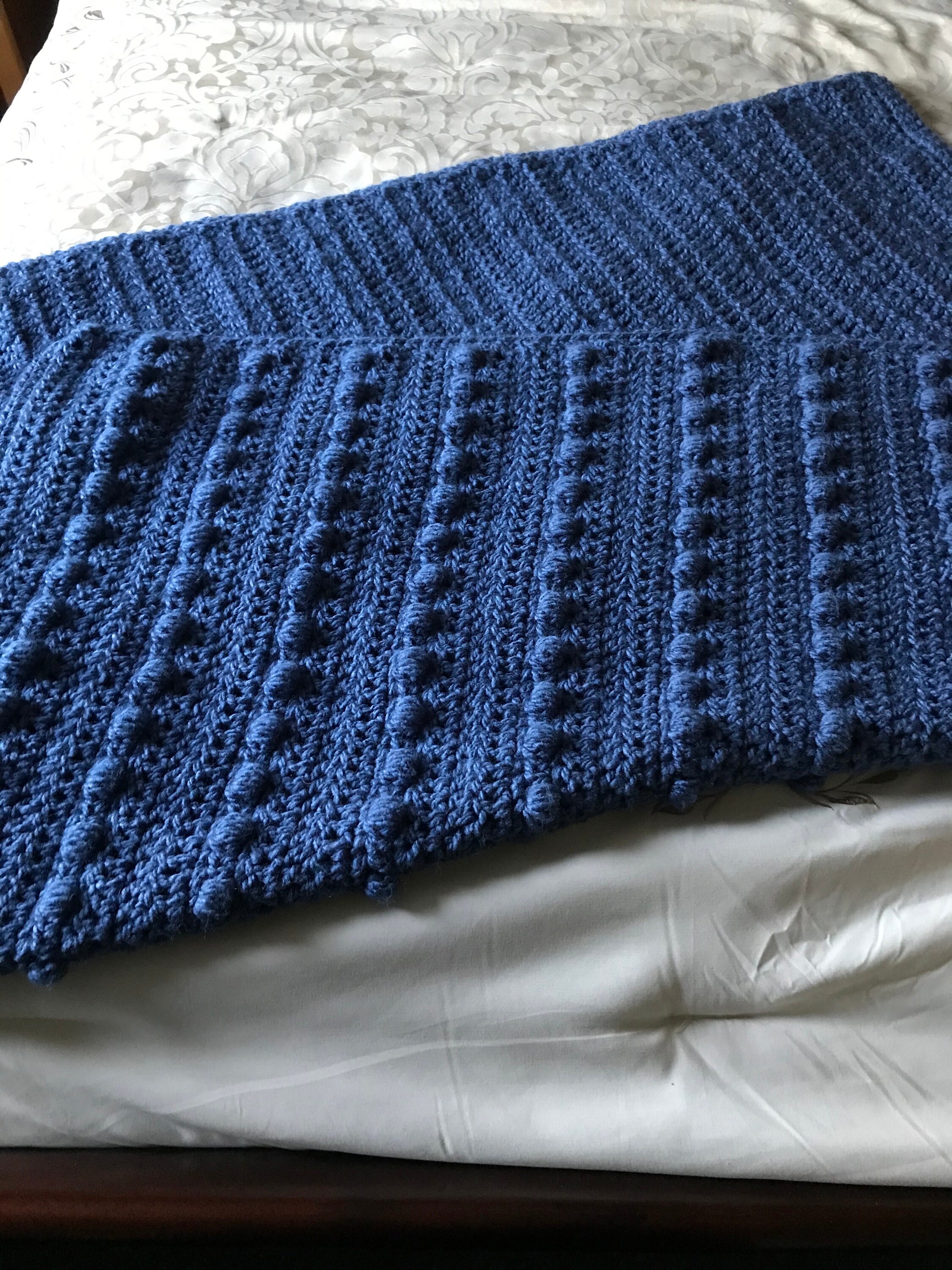 Popcorn Stitch Square Afghan - Etsy