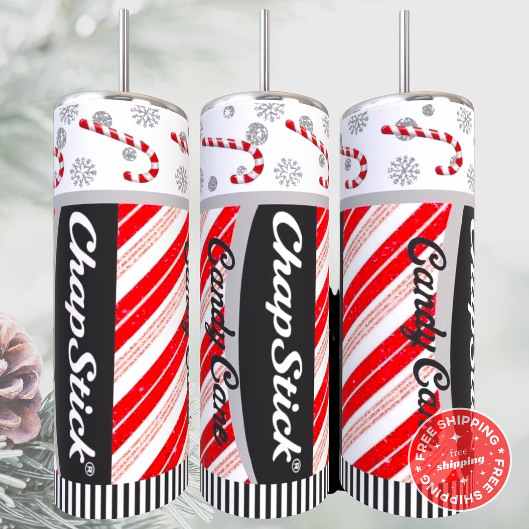 Candy Cane Chapstick Tumbler | Candy Cane Tumbler | Christmas Gifts ...