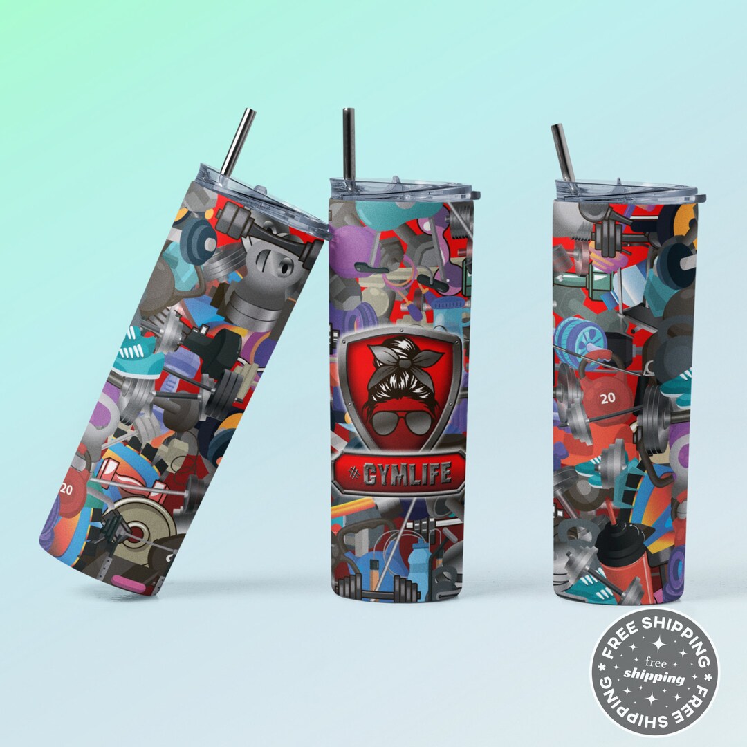 Gym Life Tumbler Messy Bun Tumbler fitness Life Tumbler - Etsy