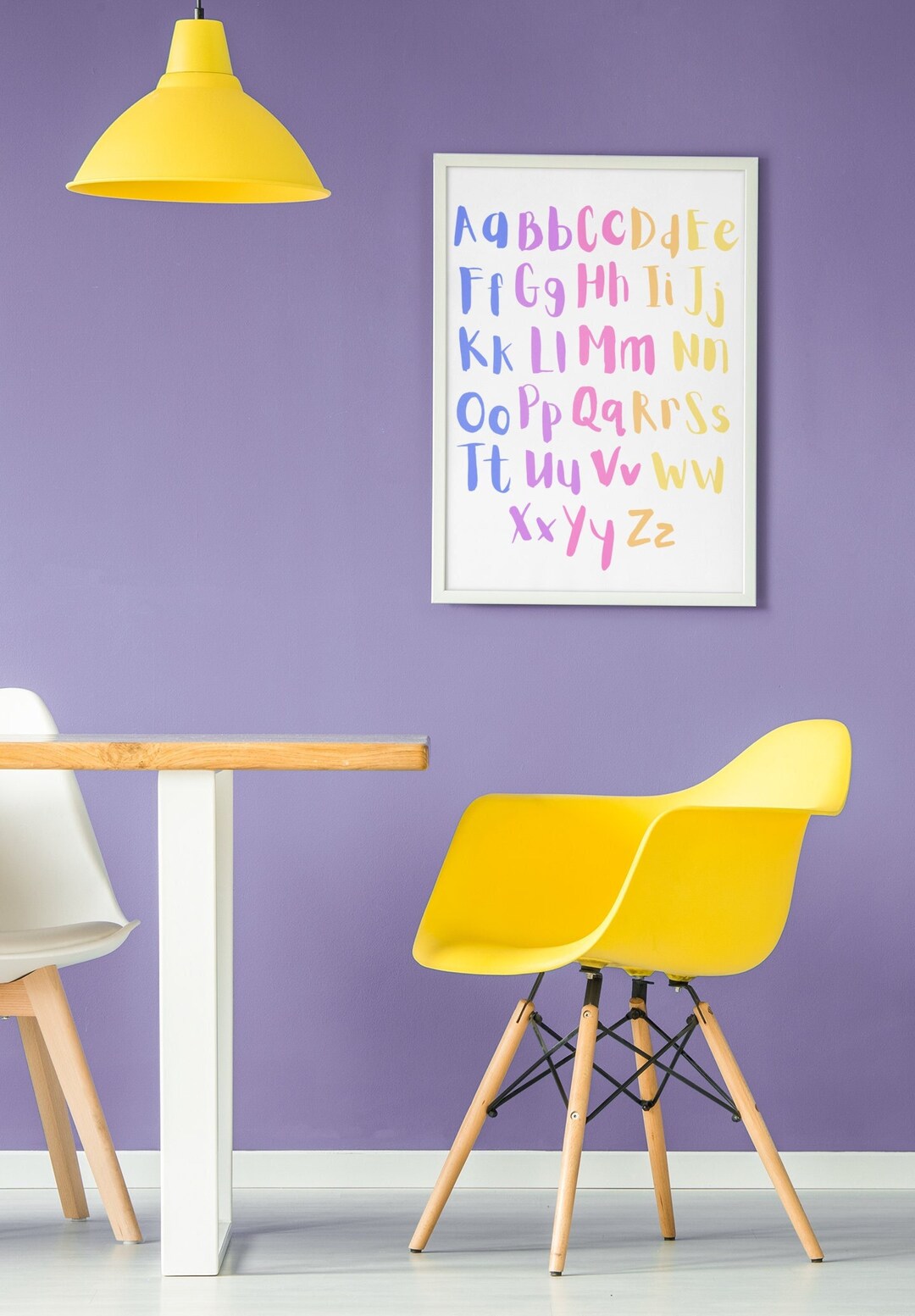 DIGITAL DOWNLOAD Sunset Gradient Alphabet Nursery Decor Kids Room ...